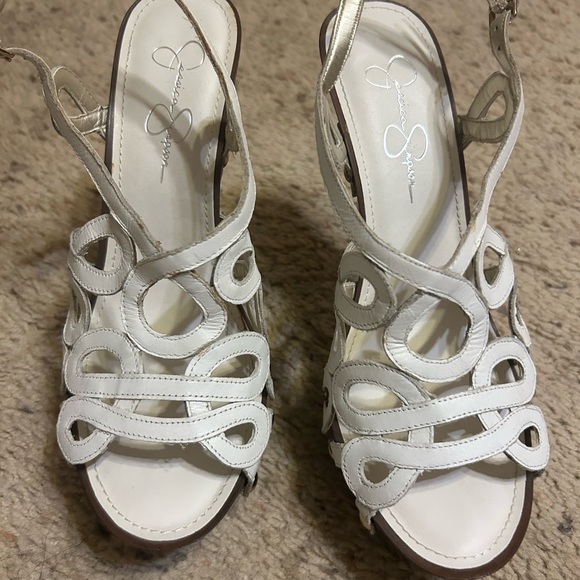 Jessica Simpson | Shoes | Jessica Simpson White Strappy Sandals | Poshmark